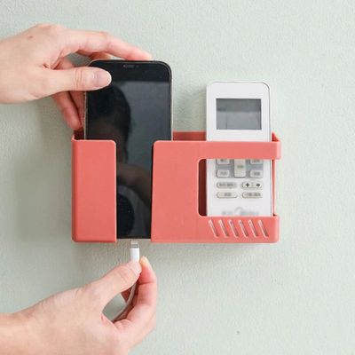 Wall-Mounted Non-Punching Remote Control Storage Box Rac