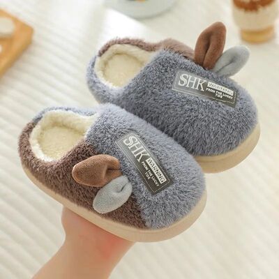 Boys' cotton slippers autumn and winter girls' parent-child