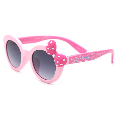 新款安比太阳镜女童高清蝴蝶结墨镜男宝宝遮阳镜防紫外线B21225