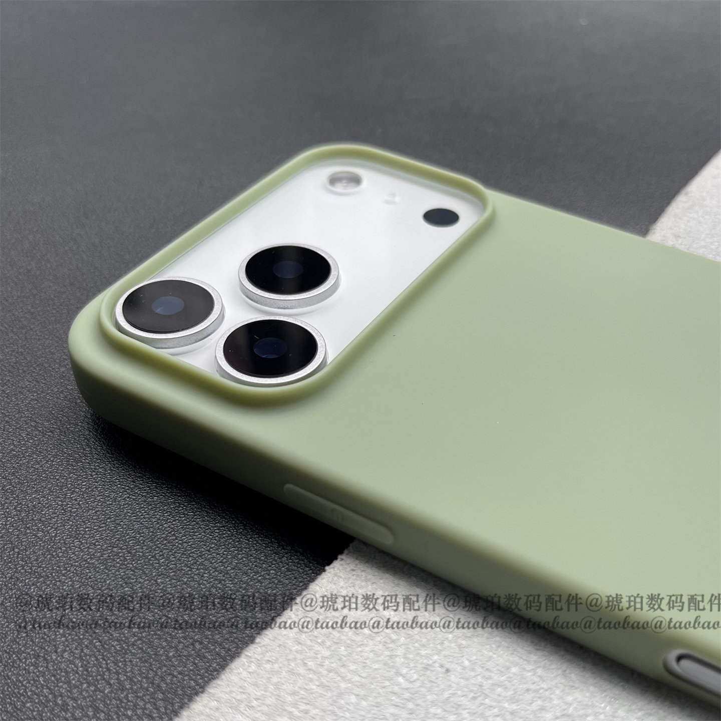 ins风简约个性小众抹茶绿色适用苹果iphone17ProMax手机壳大孔火山口17Air硅胶软壳16轻薄15全包14防摔13/12