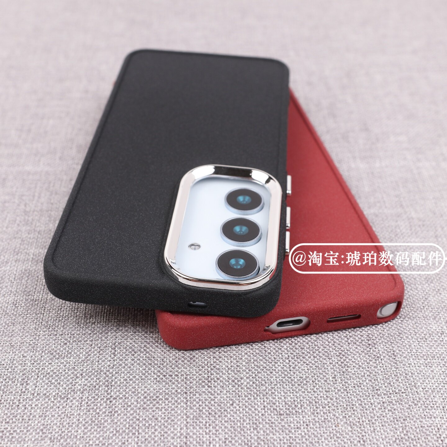 粗磨砂颗粒感硅胶软壳适用三星GalaxyS26Ultra手机壳大孔镜框S26+轻奢简约S25edge不沾指纹防滑S24FE经典黑色