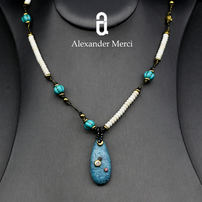 希腊订单白松手工编织重工毛衣链 AD25S112325