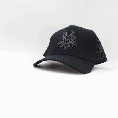 Blackcraft Grey Baphomet Trucker Hat美暗黑朋克摇滚硬顶货车帽