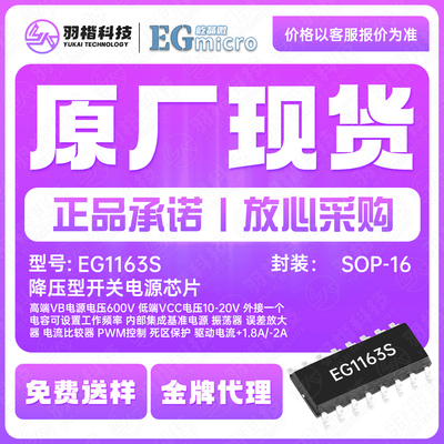 EG1163S SOP16 降压型开关电源芯片 高端VB电源电压600V