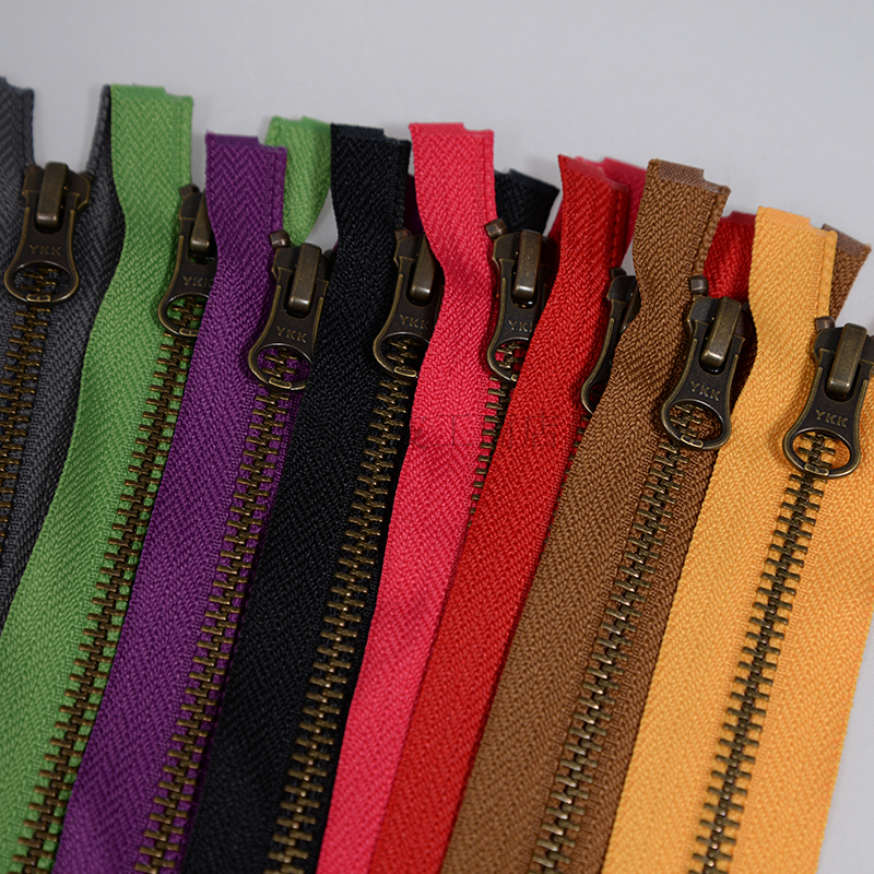 促销80cm 5号YKK青古铜金属拉链拉锁外套皮衣羽绒服装配件_虎窝淘