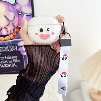 适用Baseus倍思MC1耳夹式保护套Bowie MC1小云朵骨传导蓝牙耳机套mc1开放式卡通贴防摔透明