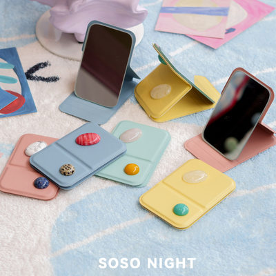SOSONIGHT折叠手机支架化妆镜