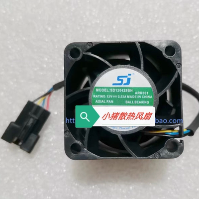 SD120428BH RATING DC12V伏0.52A BDEIN CHINA服务器大风量4线4cm