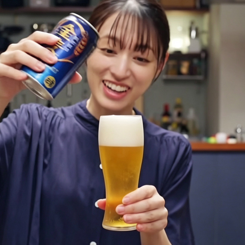 晚酌的流派日本进口佐佐木无铅玻璃啤酒杯家用轻薄强化玻璃小麦杯