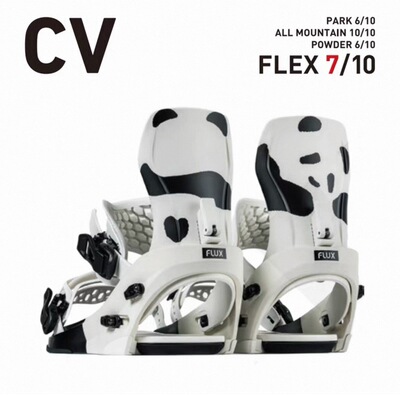 2526新款FLUX CV固定器刻滑单板一顺八字刻滑熊猫色白色黄色SML码