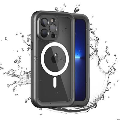 Magnetic Waterproof Case适用于iPhone 13 14 15 Pro Max Cover苹果14/15plus防水保护壳