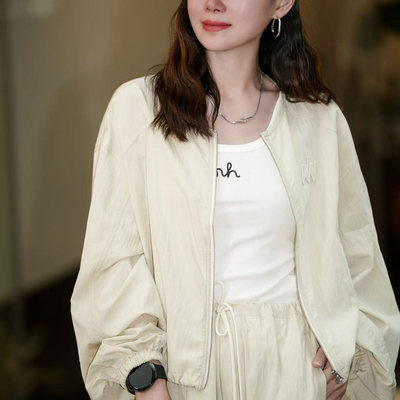 NH绣标圆领长袖外套2522B03