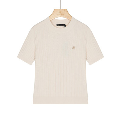 保罗彼得专柜同款女士新款舒适基础简约日常短袖针织衫UKECZ00081