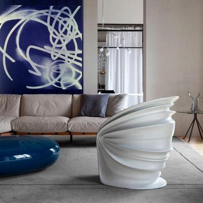 Driade面纱褶皱休闲椅扶手椅