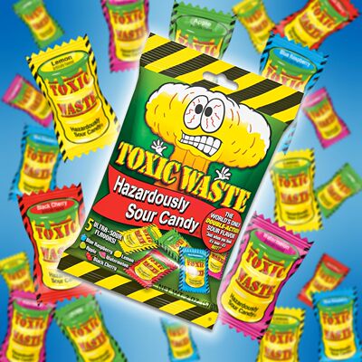 TOXIC WASTE - 有毒废料极酸挑战搞怪整蛊变态酸味糖果5种口味
