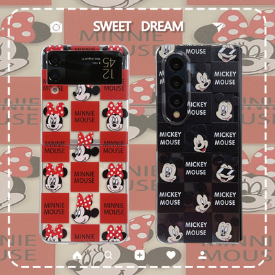 卡通格子米奇三星zflip4手机壳