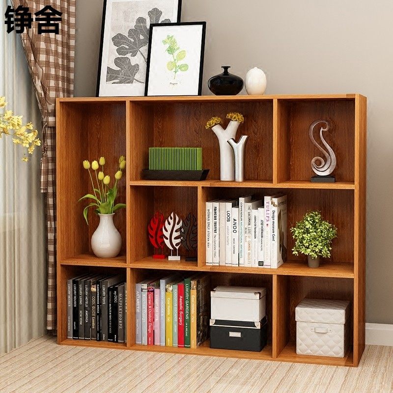 简约五格置物柜简易书柜书架客厅置物收纳柜子自由组合格子组合柜_虎窝淘