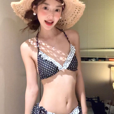 新款泳衣女高级感2026分体式ins高颜值平角保守长袖罩衫独特9281