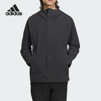 阿迪达斯男士防风连帽冲锋衣