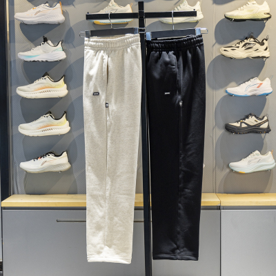 李宁直筒男子保暖宽松卫裤