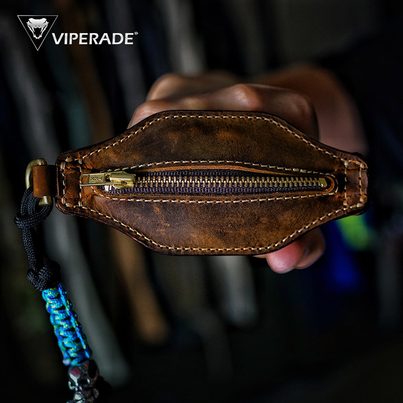 VIPERADE 蝰蛇PJ10 皮锤零钱袋 疯马皮腰带扣腰包防身收纳EDC装备