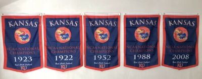 Kansas Jayhawks Basketball NCAA National Champions Flag