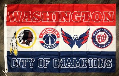 Washington Nationals Redskins Wizards Capitals Flag球迷旗帜