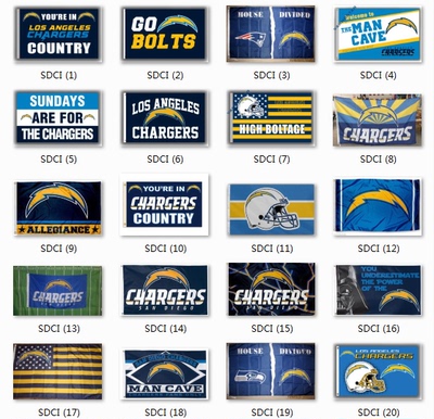 San Diego Chargers Flag 圣地亚哥闪电队球迷装饰旗帜挂毯