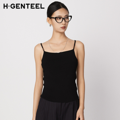 H·GENTEEL荷高24新款秋装女盘结肩带修身舒适吊背GUE31600653