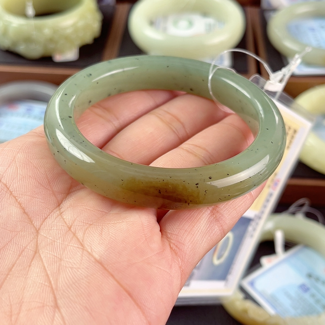 楚楚57新疆且末奶蓝一口糖点墨青花1079