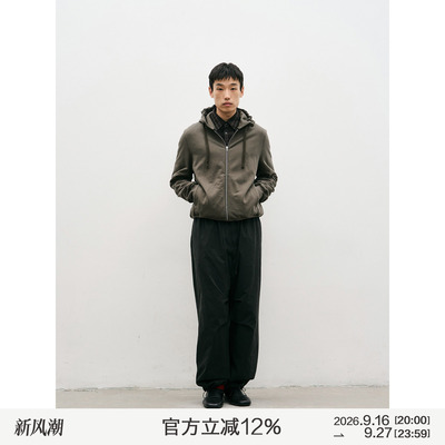 MANUFACTURE 弧线分割连帽卫衣