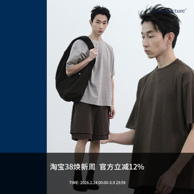 MANUFACTURE 错位领短袖T恤