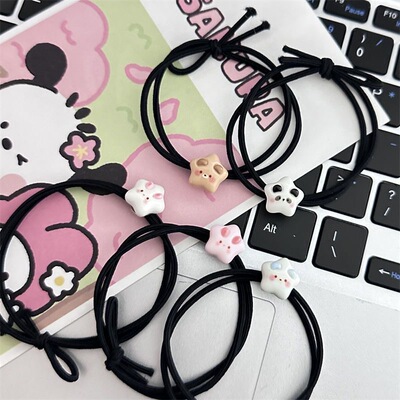 高颜值星星头绳少女情侣手链