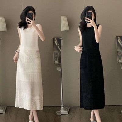 7651名媛气质小香风背心套装夏季