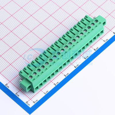插拔式接线端子 MX15EDGKM-3.81-18P-GN01-Cu-Y-A P=3.81mm 插头