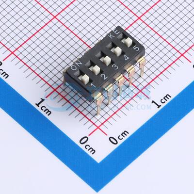 拨码开关 DSP-DSIC05LHGET 插件-10P,12.9x6mm 电子元器件配单