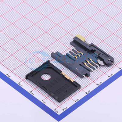 5个起拍SIM卡连接器 SIM-021 SMD 自弹式 MiniSIM卡 卡座