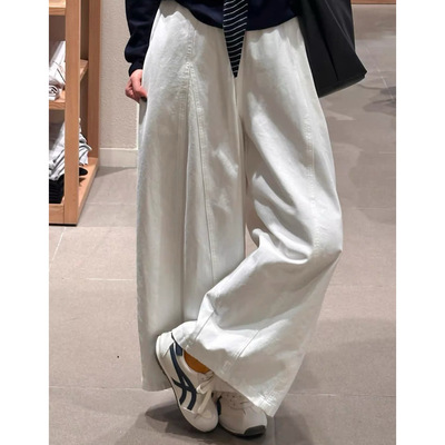 富尔大码定制女装肥妹妹日系工装阔腿春夏高腰宽松显瘦休闲气球裤