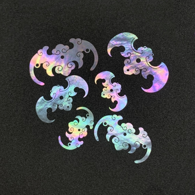 蝙蝠螺钿片白蝶贝大漆螺钿贝壳片漆器漆画漆艺传统纹样镶嵌材料