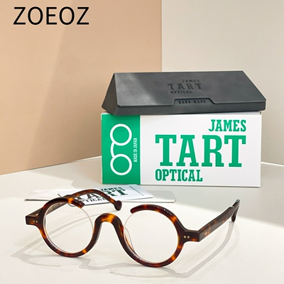 JAMES TART 236复古缺角半圆形眼镜近视镜框男女款质感板材镜架