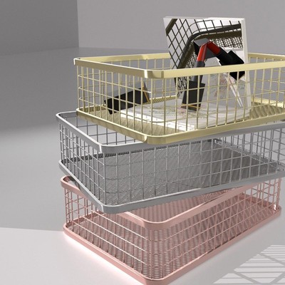 北欧风铁艺家居置物篮收纳筐