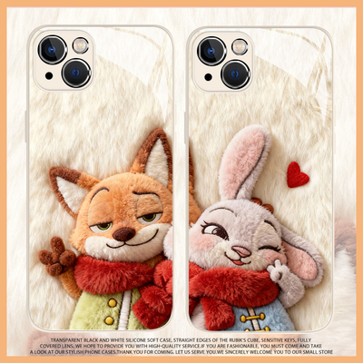 围巾尼克朱迪手机壳情侣