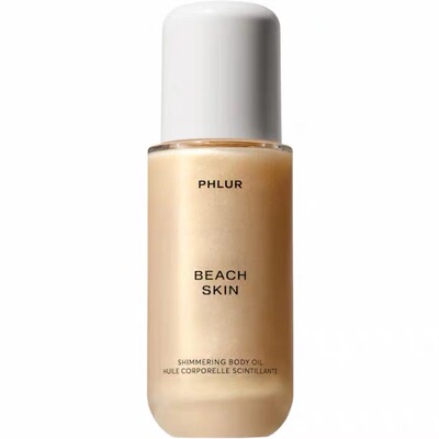海淘 新款PHLUR Beach Skin Shimmering Body Oil带闪身体油118ML