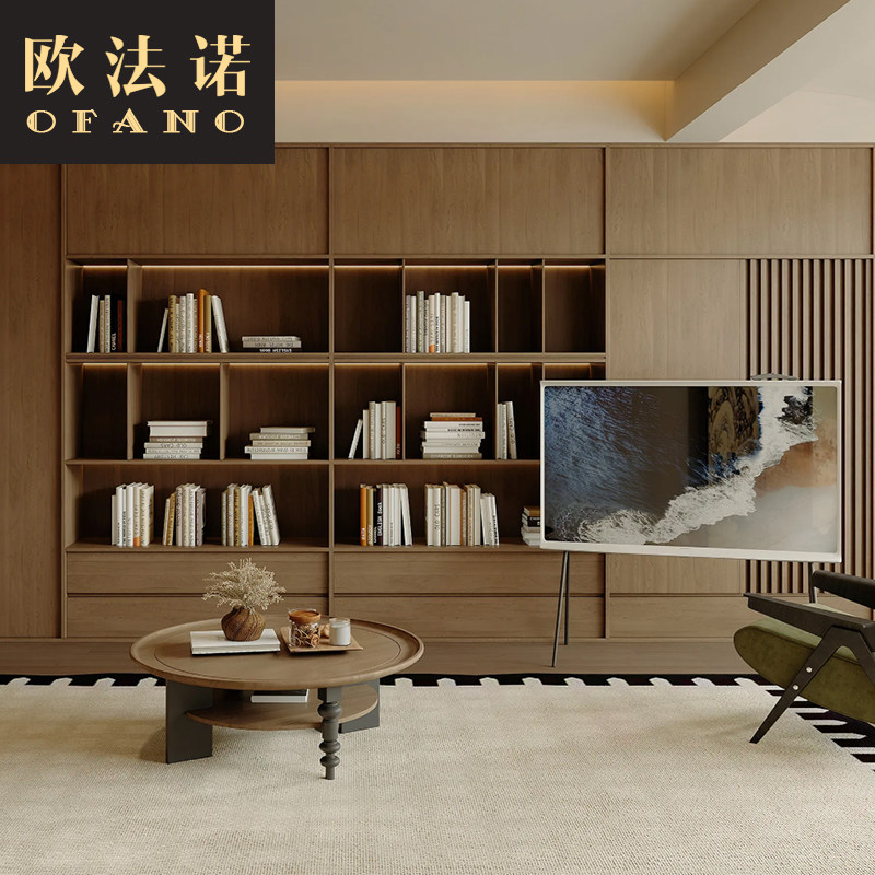 全屋定制法式中古风电视柜背景墙全屋整装空间定制工厂定做