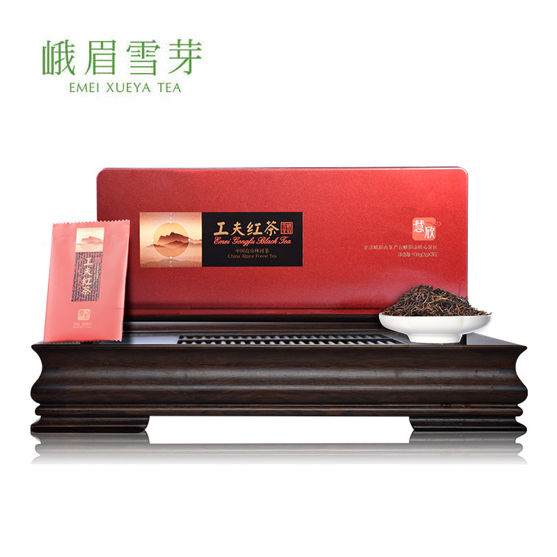 峨眉雪芽 工夫红茶慧欣108g 浓香型礼盒高山茶叶