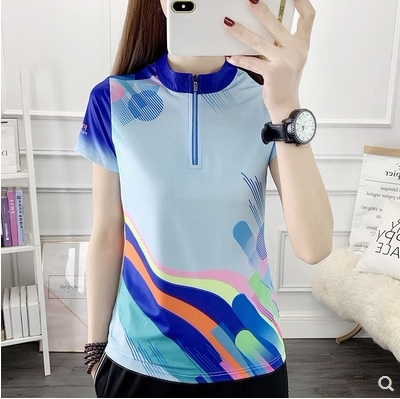 2024新款男女同款冰丝速干短袖羽毛球训练比赛队服柔力球服