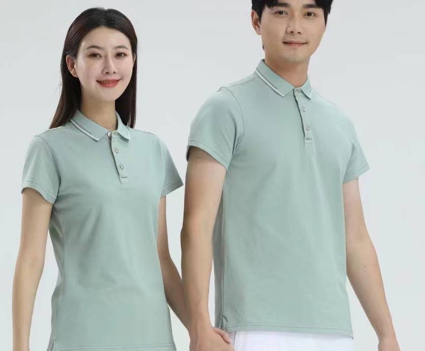 风驰体育新款珠地棉男女同款志愿者服装展厅工作服健步行休闲短袖