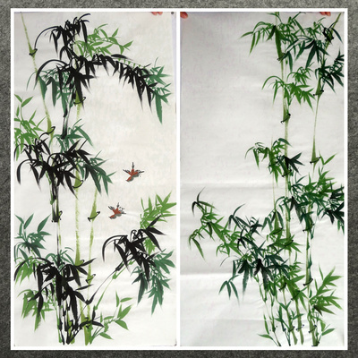竹报平安国画墨香村字画花鸟