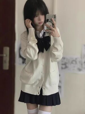 针织上衣软妹日系学院风长袖毛衣