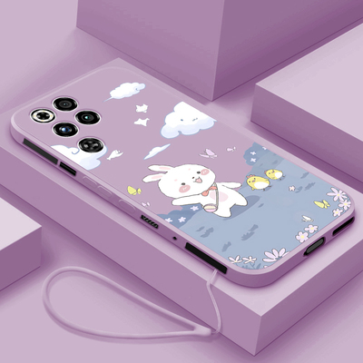 适用红魔11Pro手机壳努比亚红魔11Pro+新款液态硅胶保护套Nubia镜头全包防摔11Por游戏散热外壳女可爱兔子云